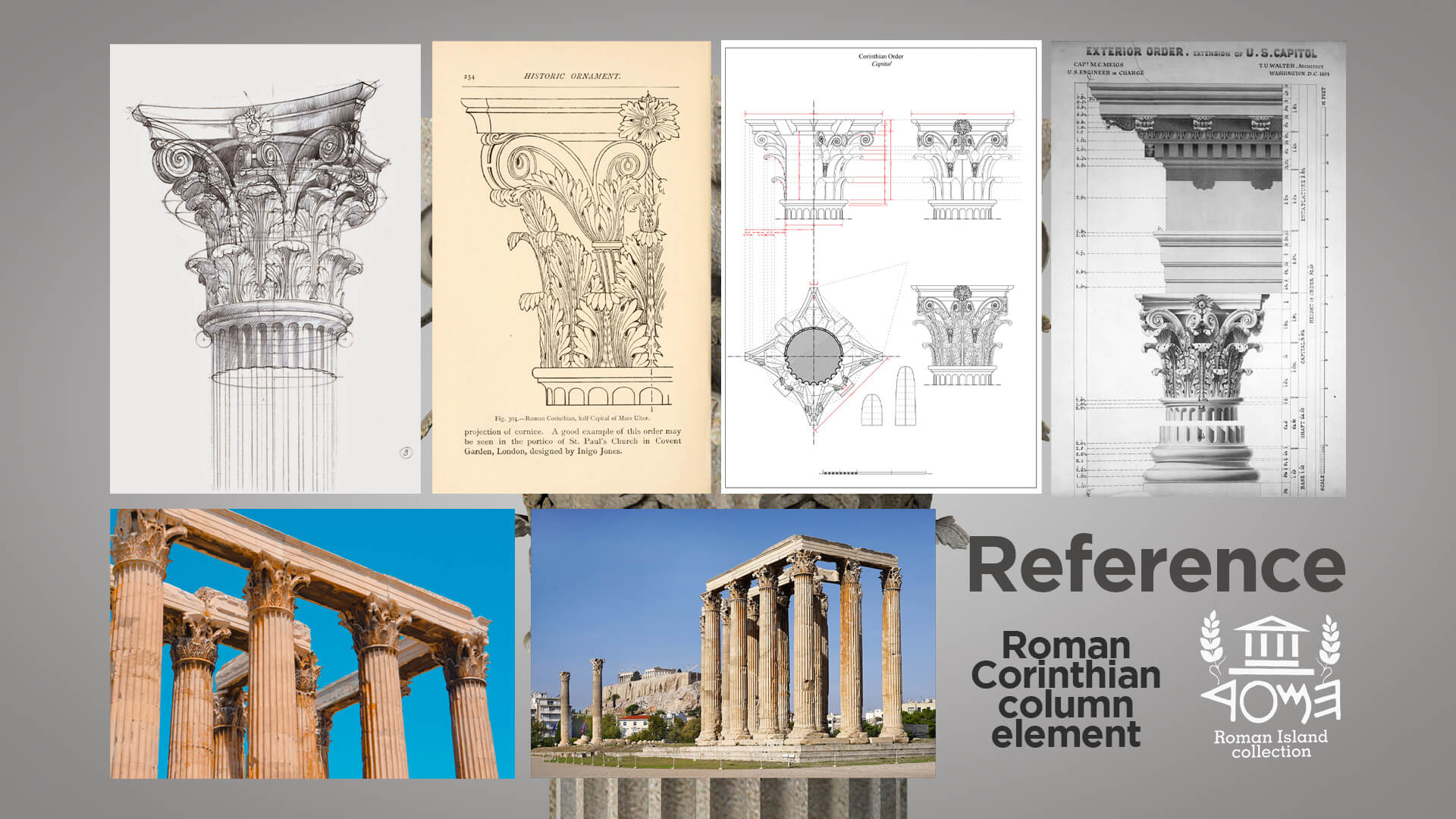 Roman Corinthian Column - 3D Model by renatodalle