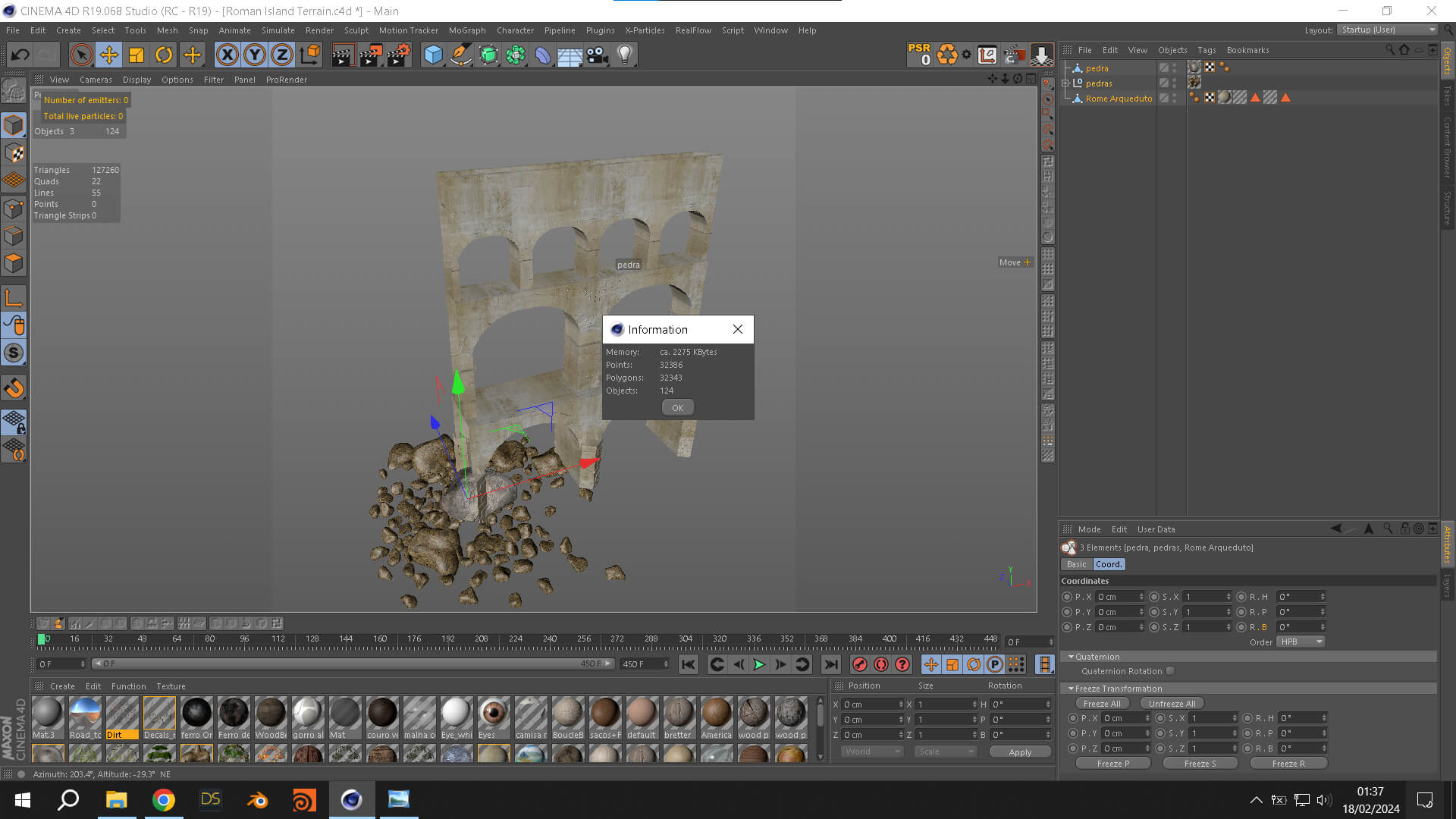 Roman Island Aqueduct - 3D Model by renatodalle