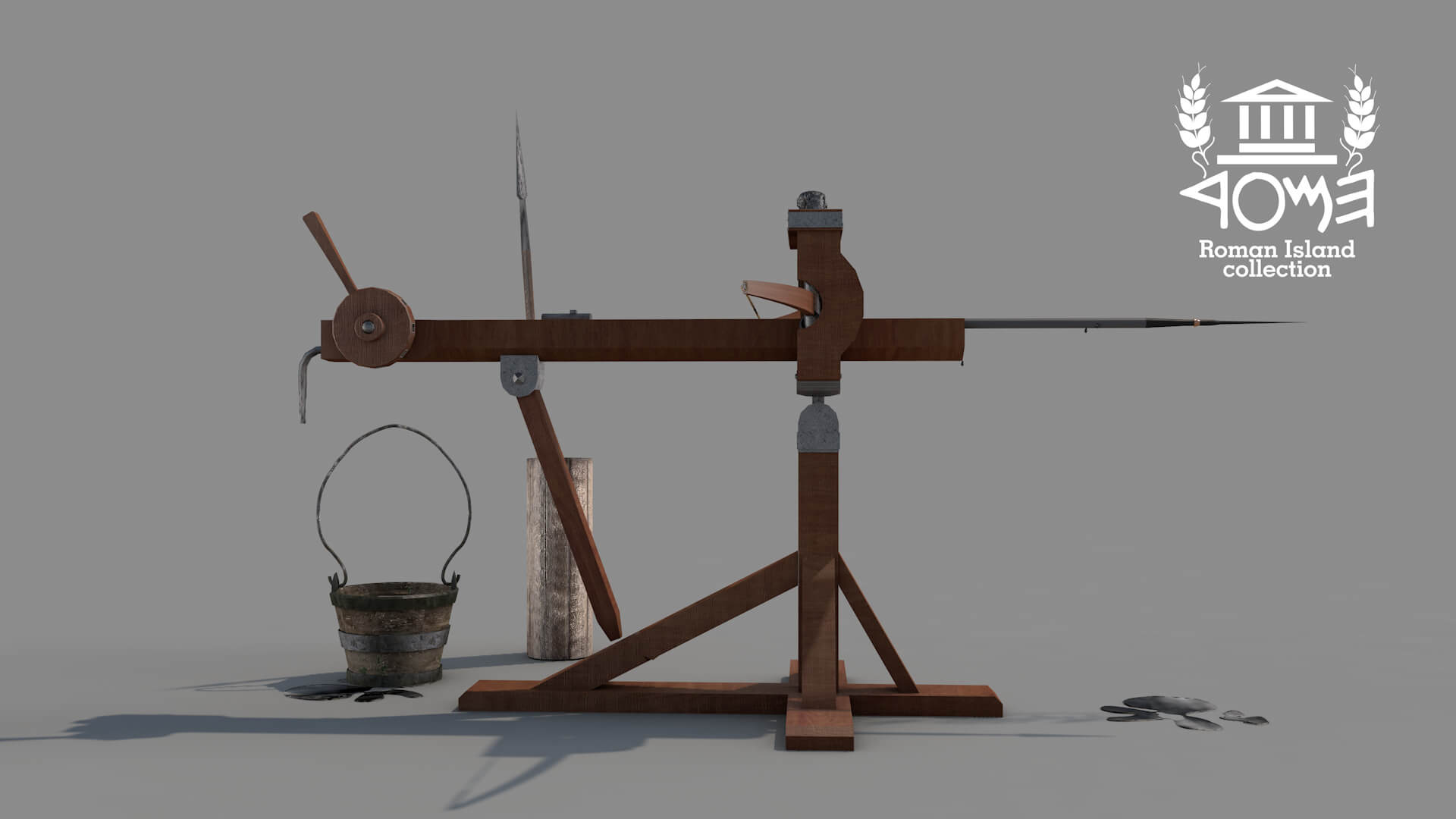 Roman Island Ballista - 3D Model by renatodalle