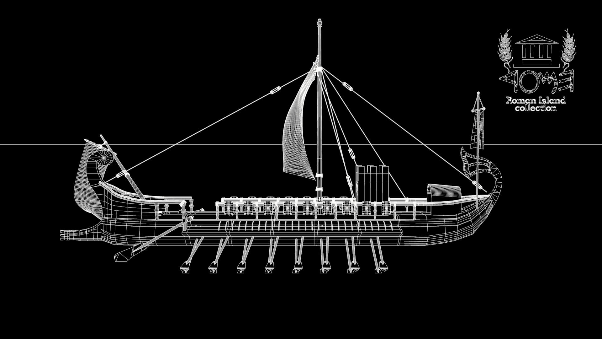 Roman Island Bireme - 3D Model by renatodalle