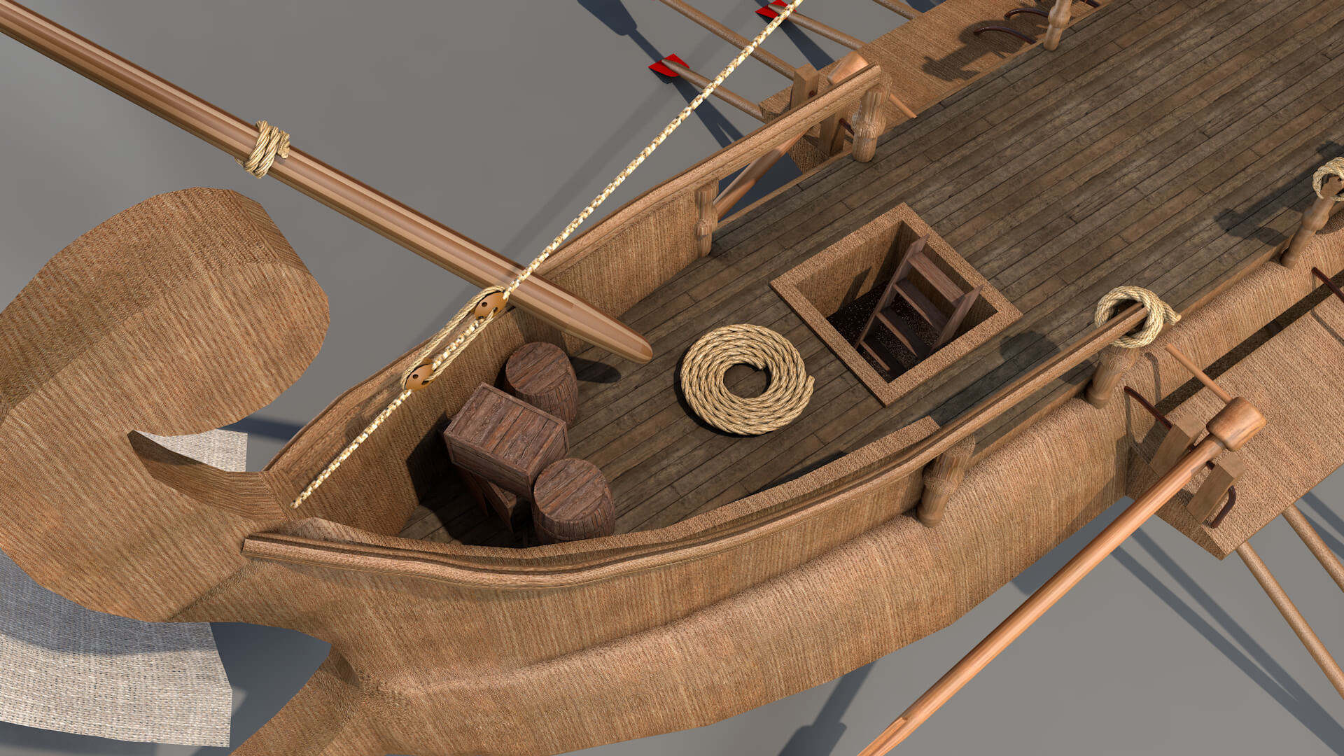 Roman Island Bireme - 3D Model by renatodalle