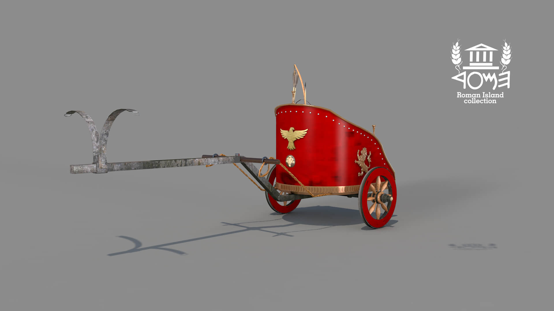 Roman Island Chariot Biga - 3D Model by renatodalle