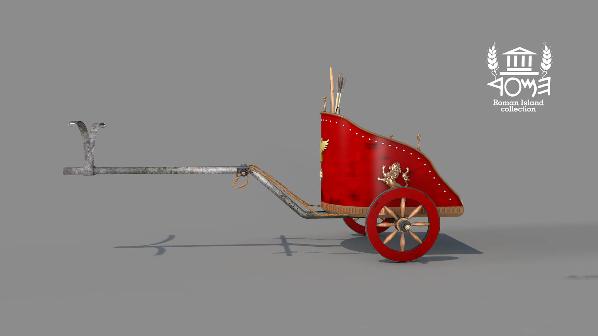 Roman Island Chariot Biga - 3D Model by renatodalle