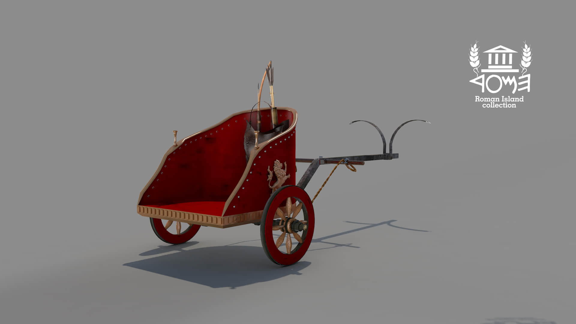 Roman Island Chariot Biga - 3D Model by renatodalle