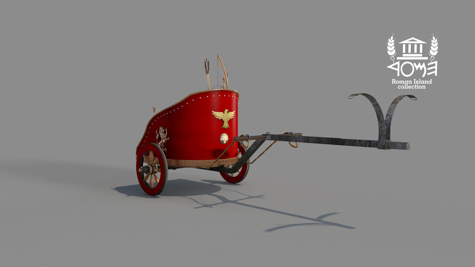 Roman Island Chariot Biga - 3D Model by renatodalle