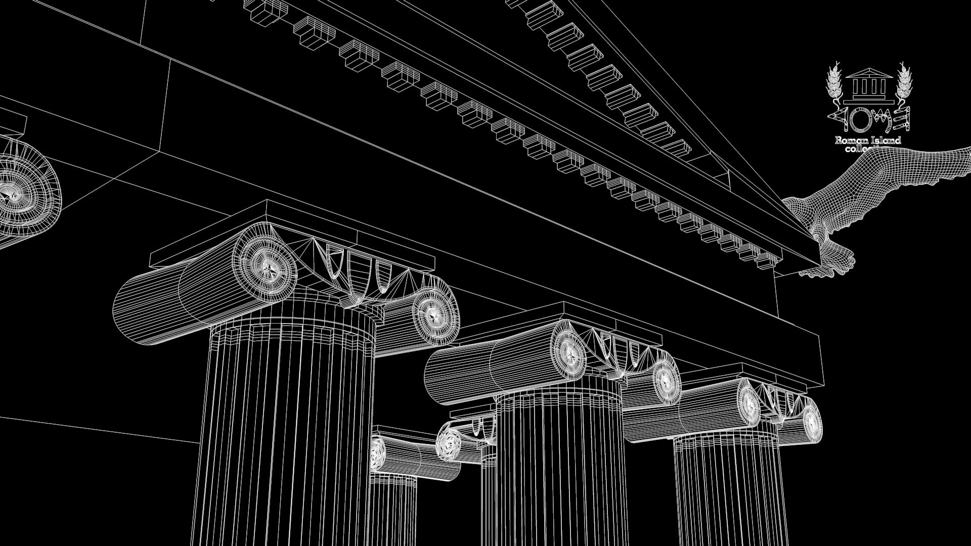 Roman Island Classic Temple - 3D Model by renatodalle