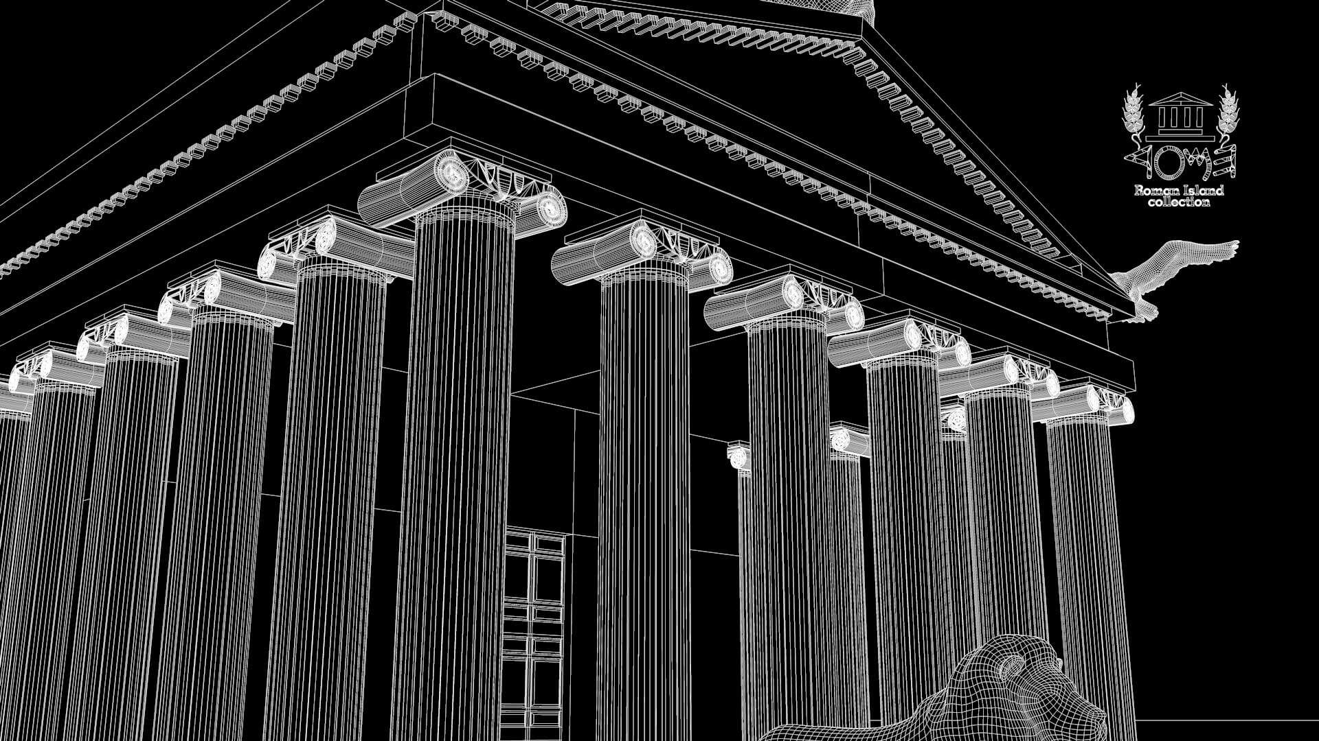 Roman Island Classic Temple - 3D Model by renatodalle