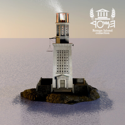 Roman Island Classic Temple - 3D Model by renatodalle