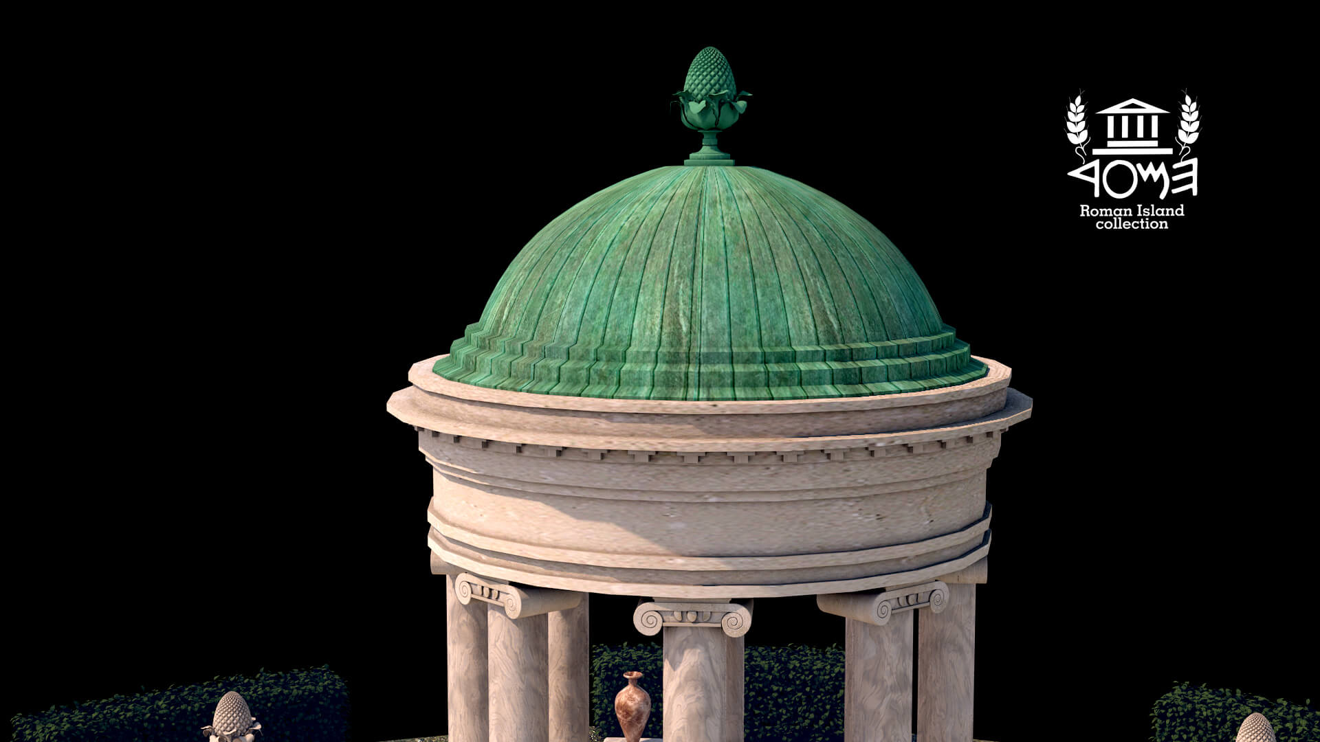 Roman Island Gazebo - 3D Model by renatodalle