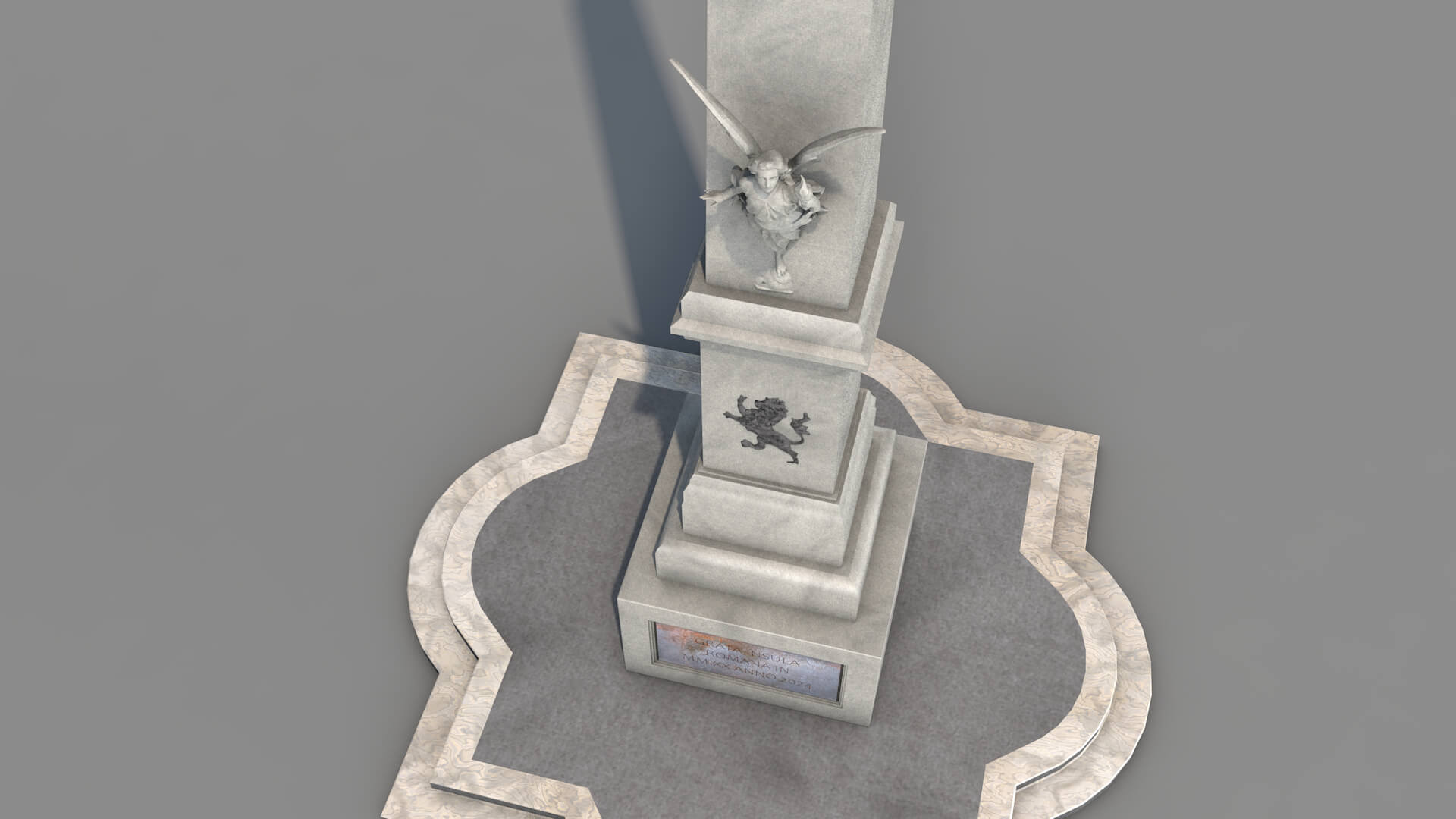 Roman Island Obelisk - 3D Model by renatodalle