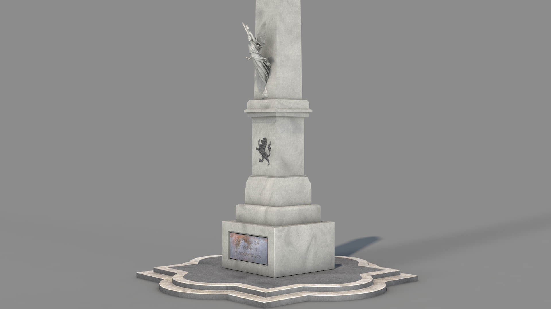 Roman Island Obelisk - 3D Model by renatodalle