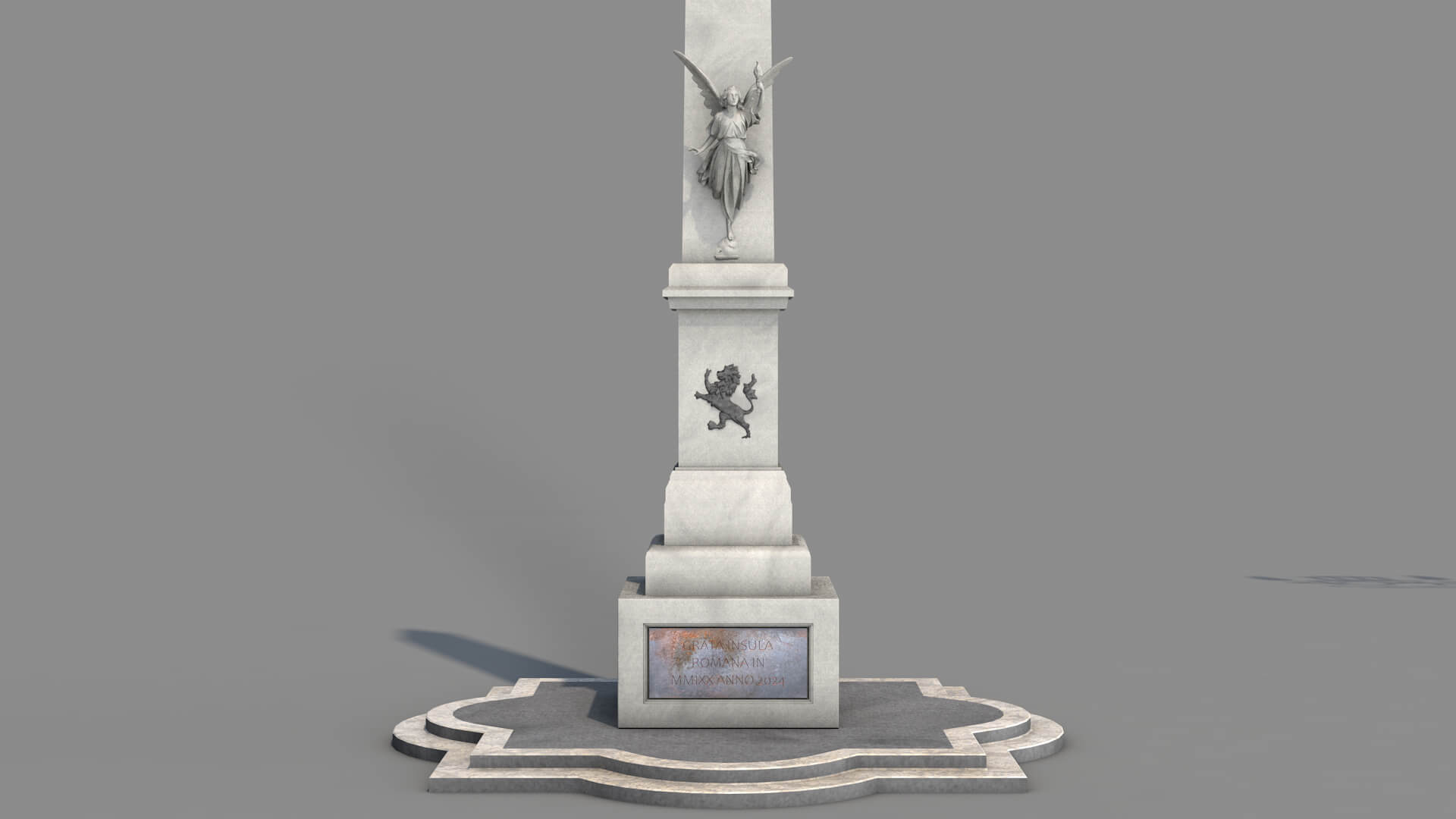 Roman Island Obelisk - 3D Model by renatodalle