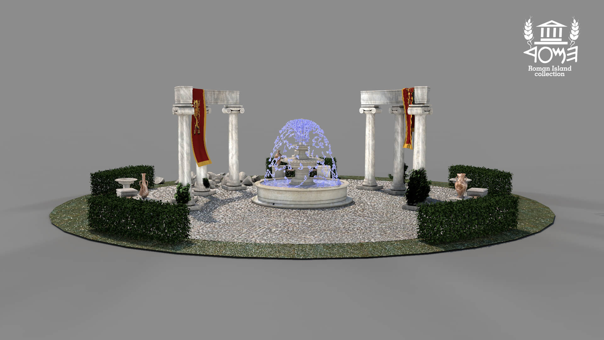 Roman Island Square - 3D Model by renatodalle