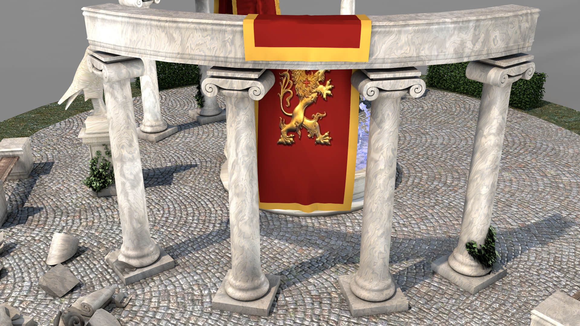 Roman Island Square - 3D Model by renatodalle