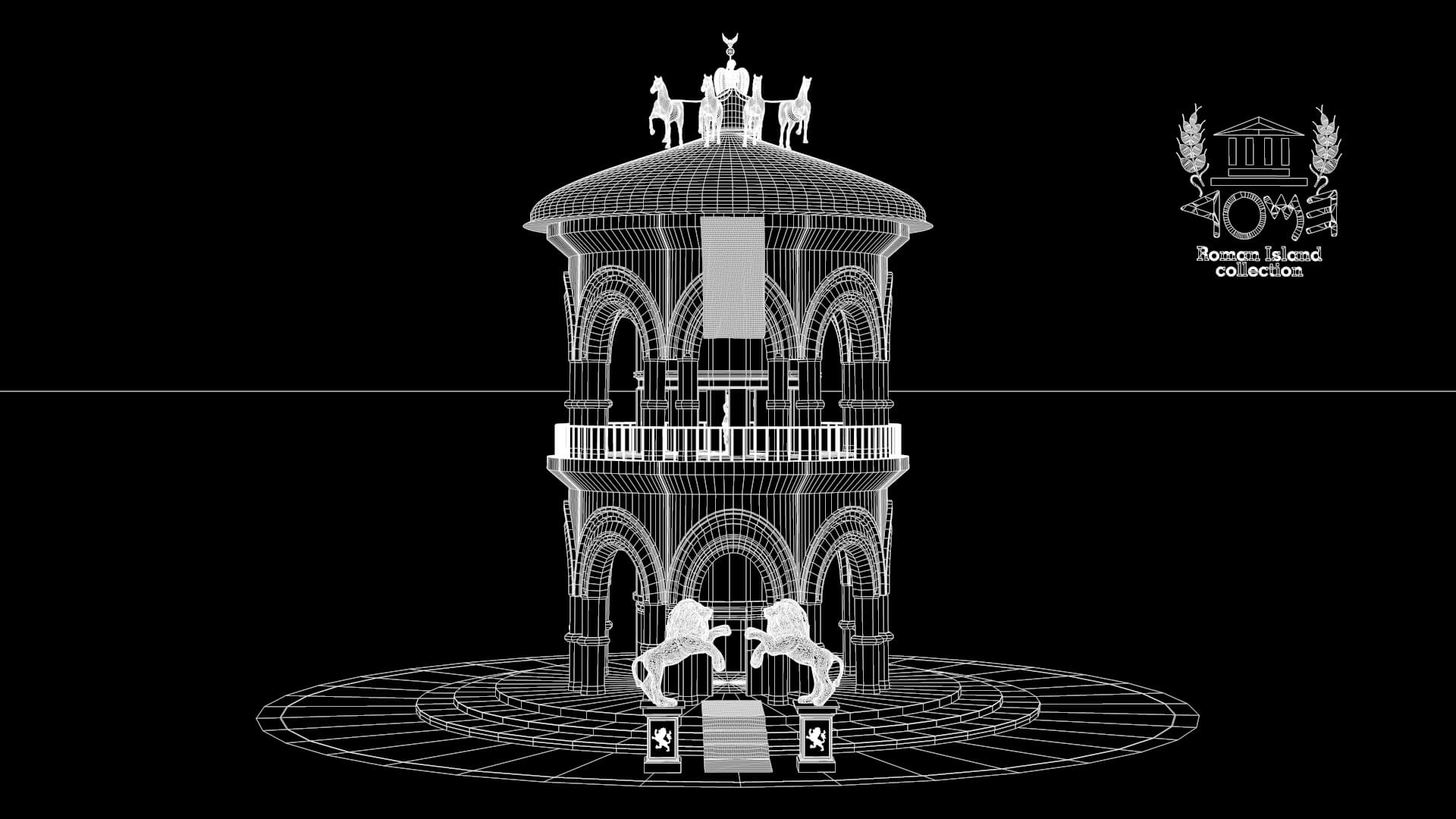 Roman Island Tower - 3D Model by renatodalle
