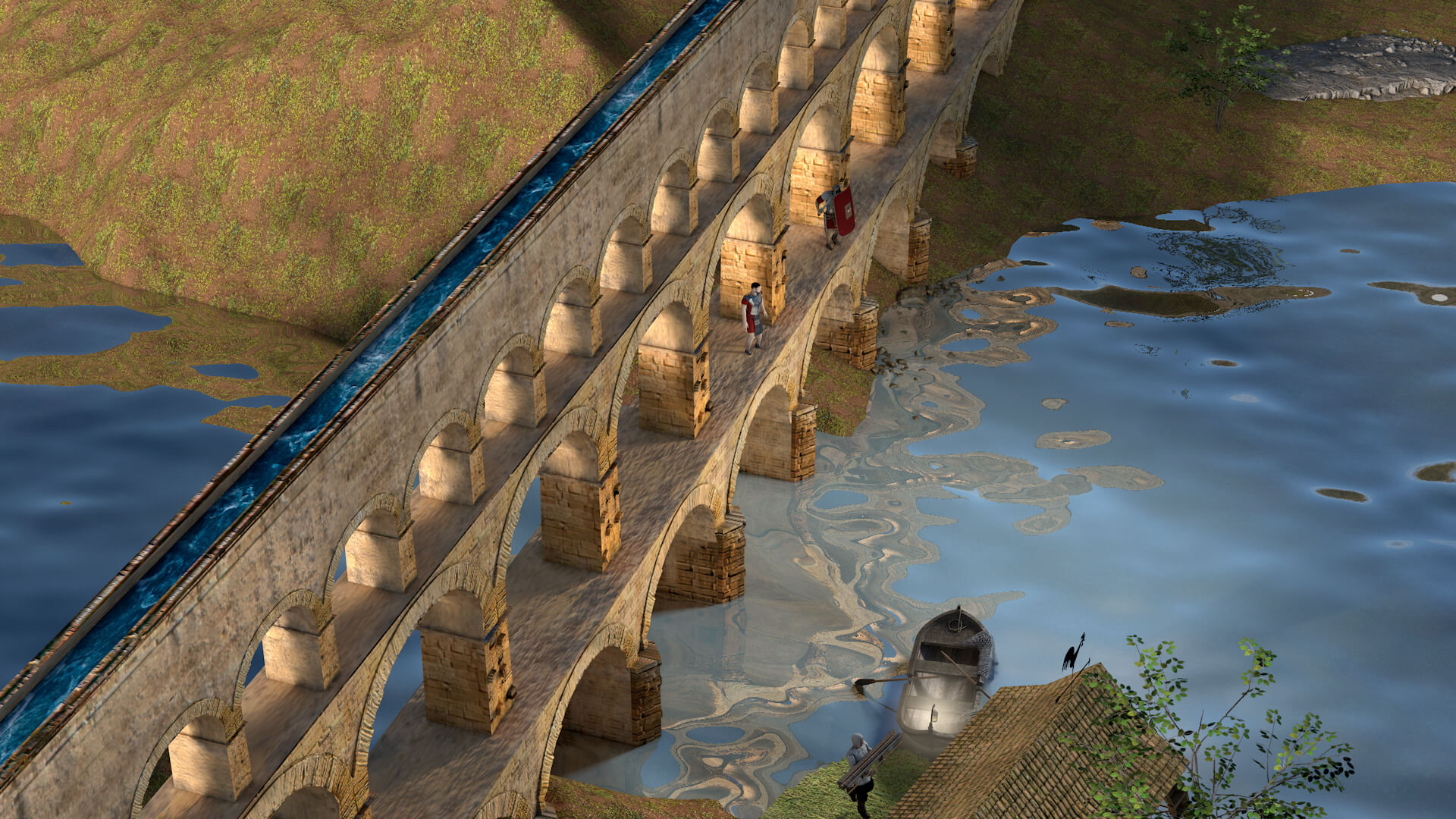 Roman Pont Du Gard Aqueduct - 3D Model by renatodalle