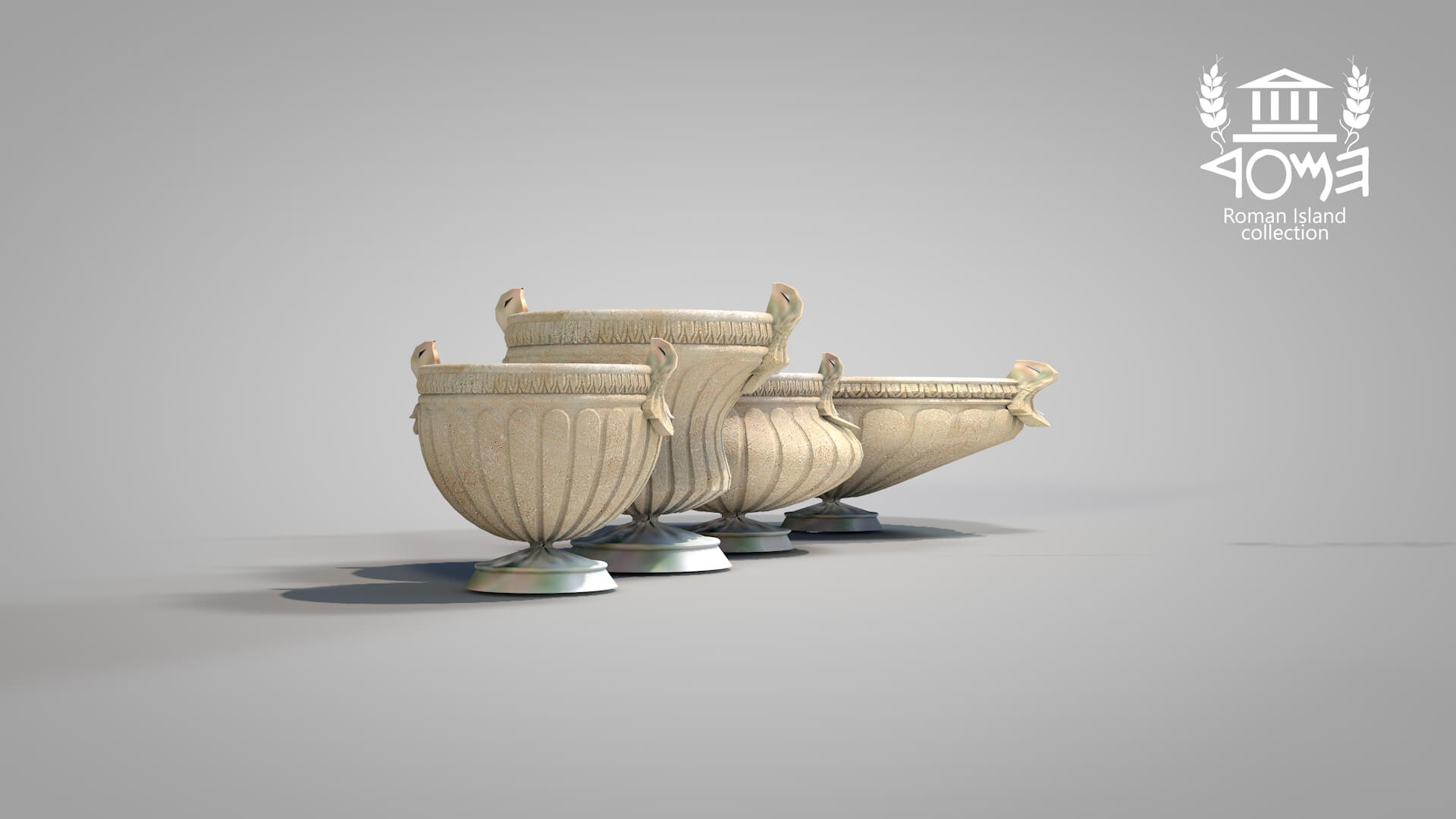 Roman Island Vases - 3D Model by renatodalle
