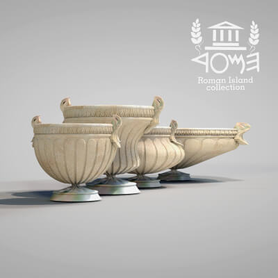 Roman Island Vases - 3D Model by renatodalle
