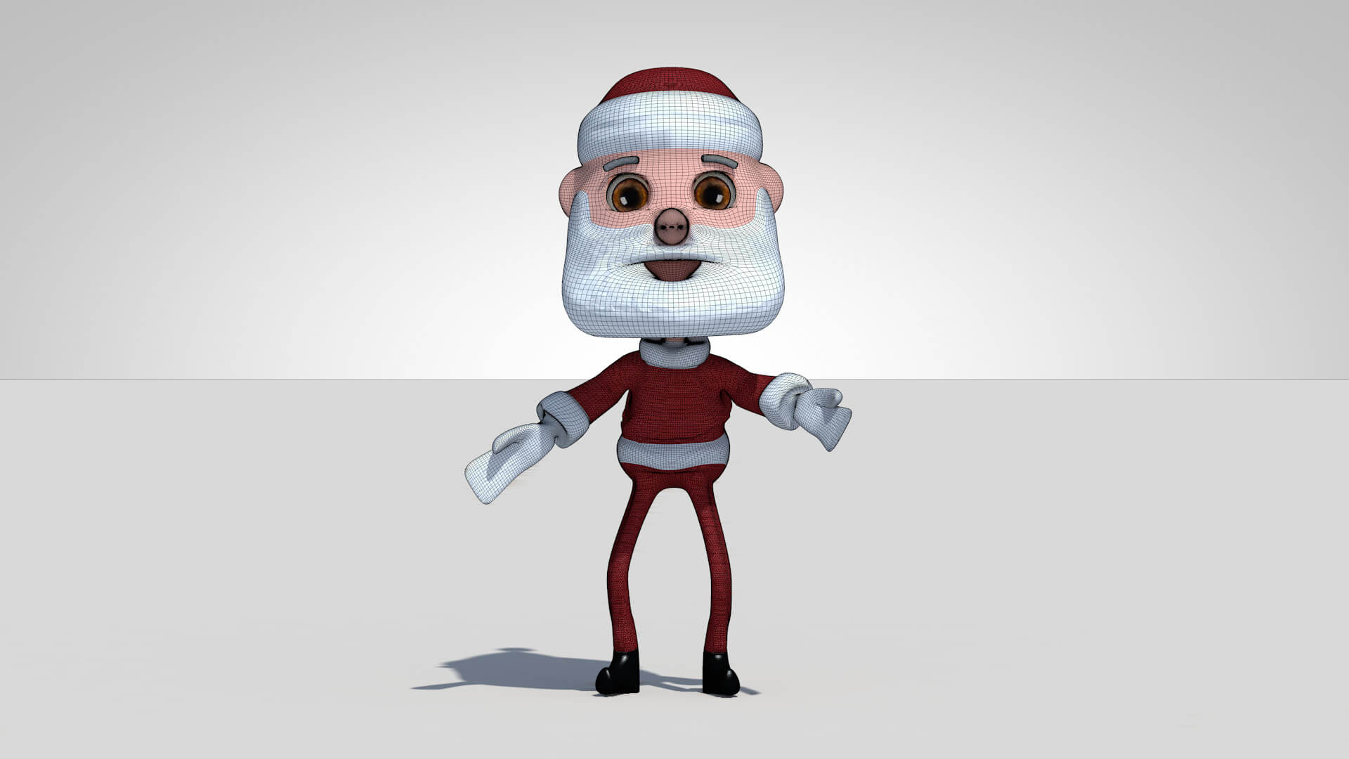 Santa Claus Mascot - 3D Model by renatodalle