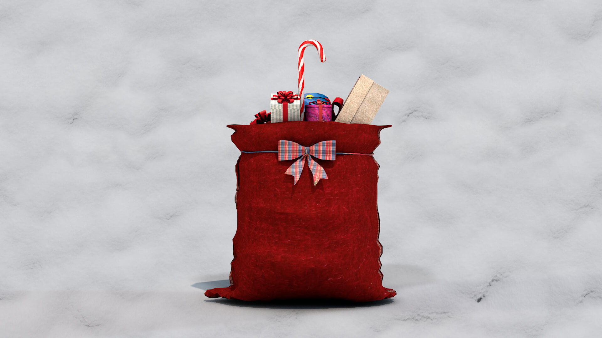 Santa's Gift Bag - 3D Model by renatodalle
