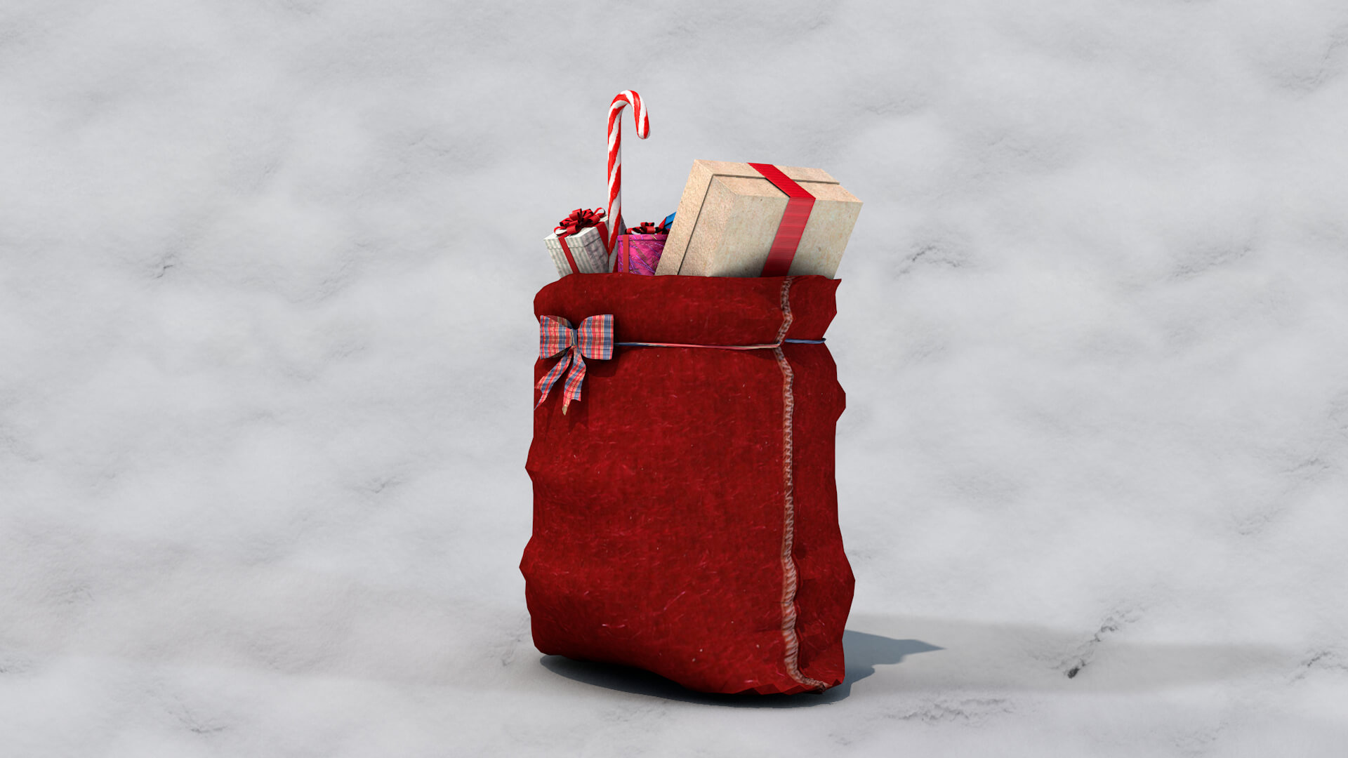 Santa's Gift Bag - 3D Model by renatodalle