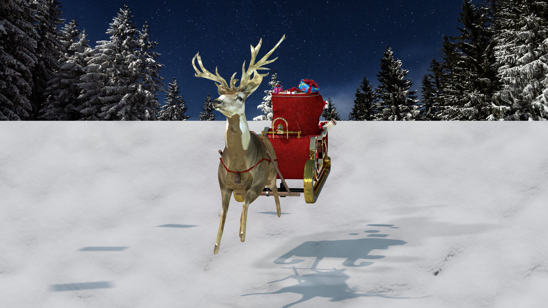 Santa's Sleigh - 3D Model by renatodalle
