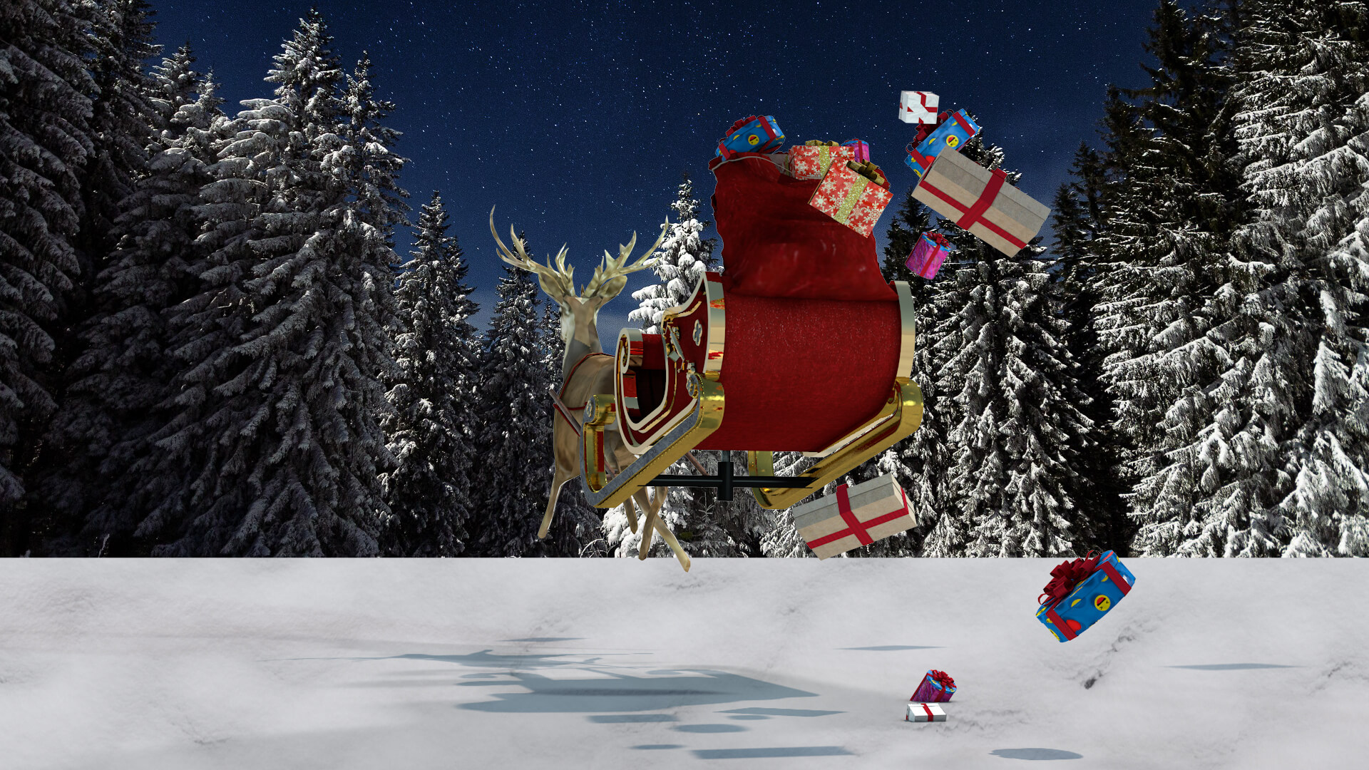 Santa's Sleigh - 3D Model by renatodalle