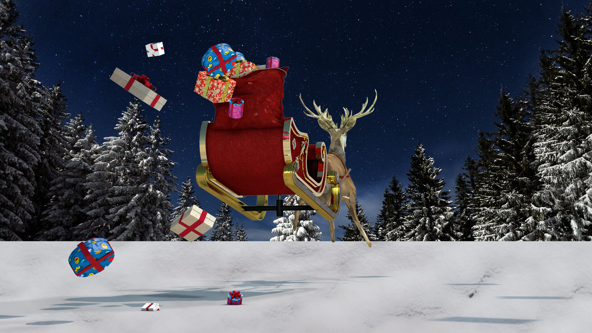 Santa's Sleigh - 3D Model by renatodalle