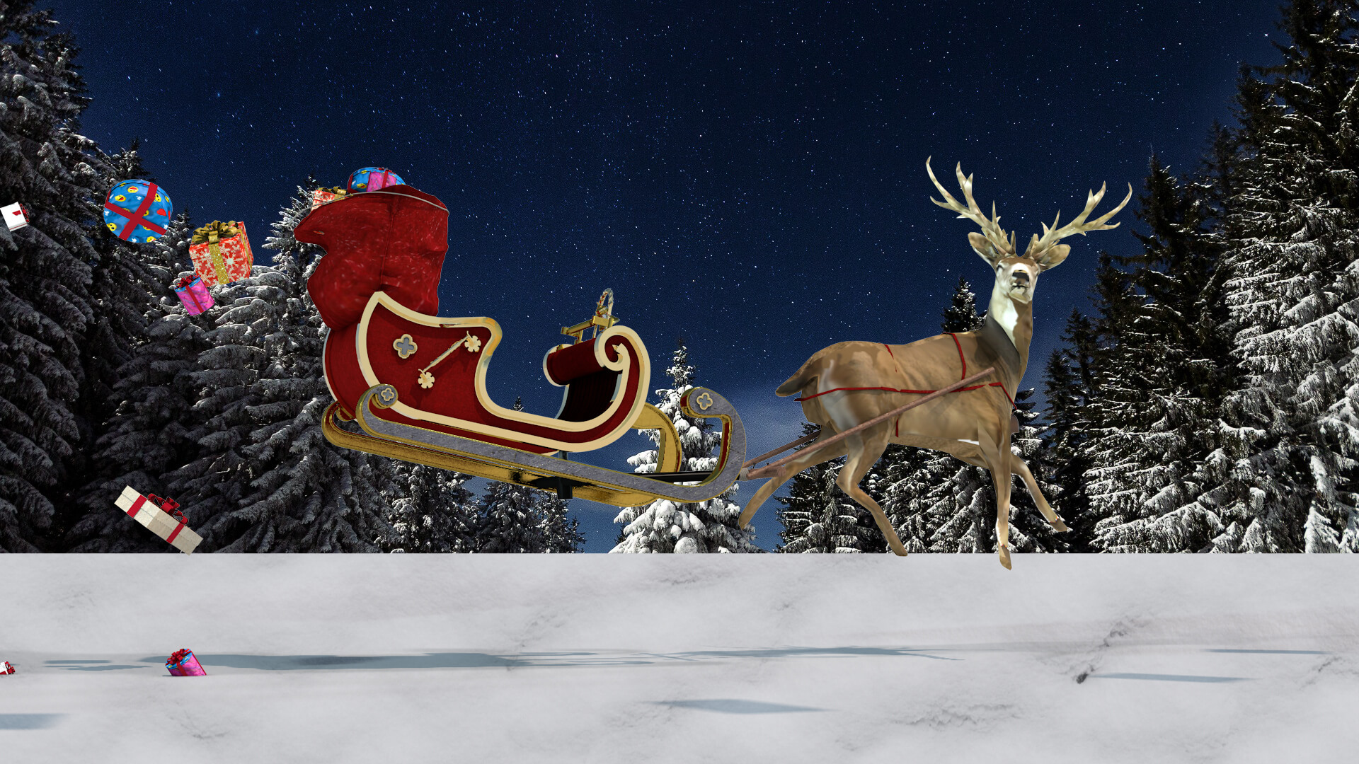 Santa's Sleigh - 3D Model by renatodalle