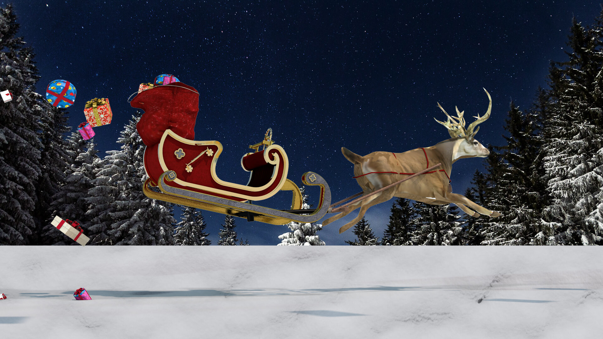 Santa's Sleigh - 3D Model by renatodalle