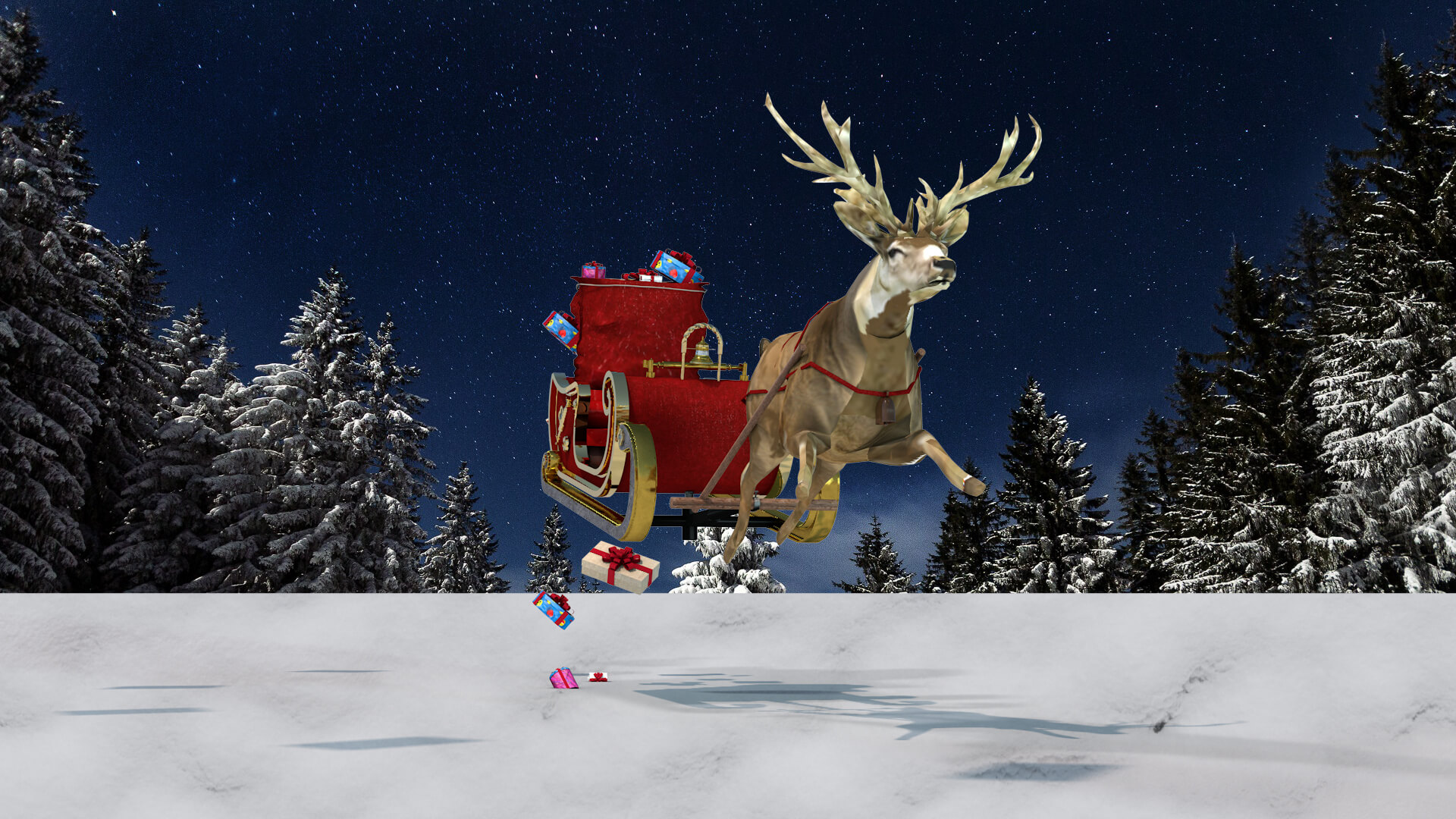Santa's Sleigh - 3D Model by renatodalle
