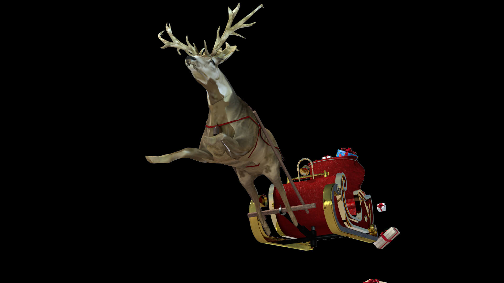 Santa's Sleigh - 3D Model by renatodalle