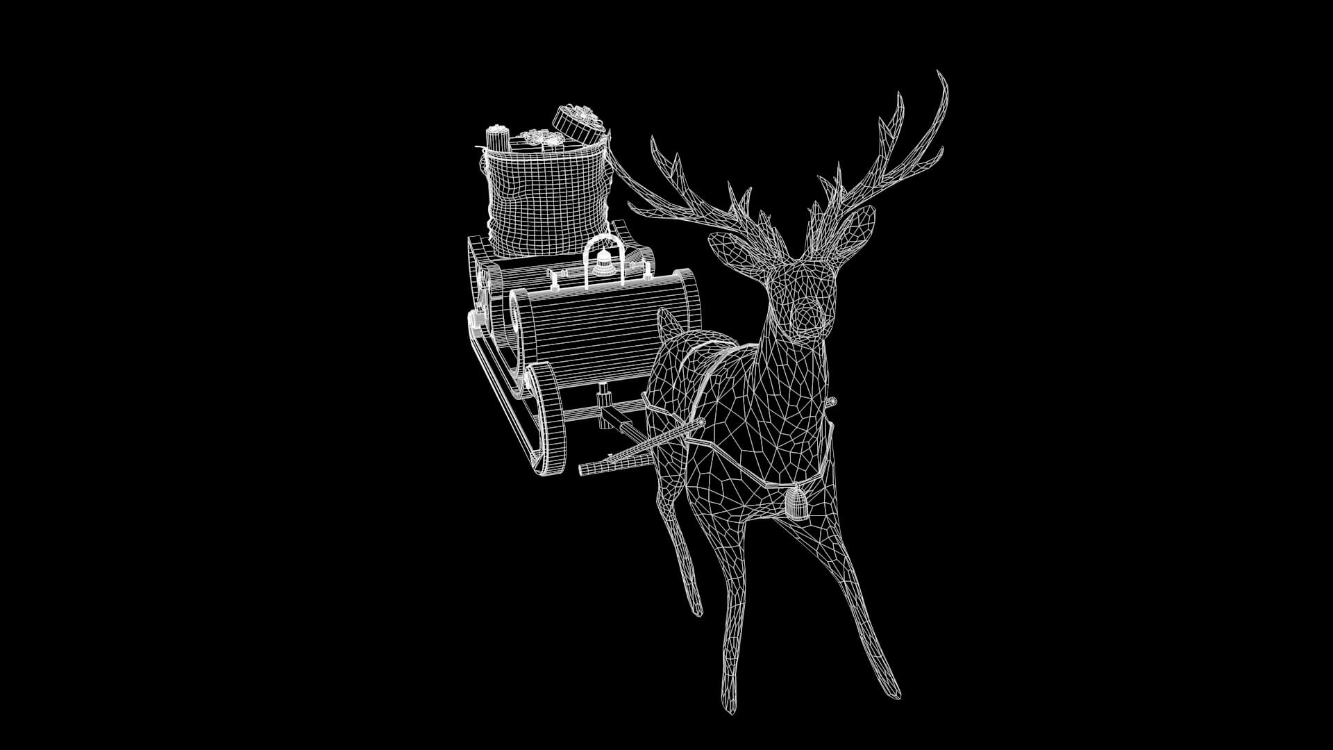 Santa's Sleigh - 3D Model by renatodalle