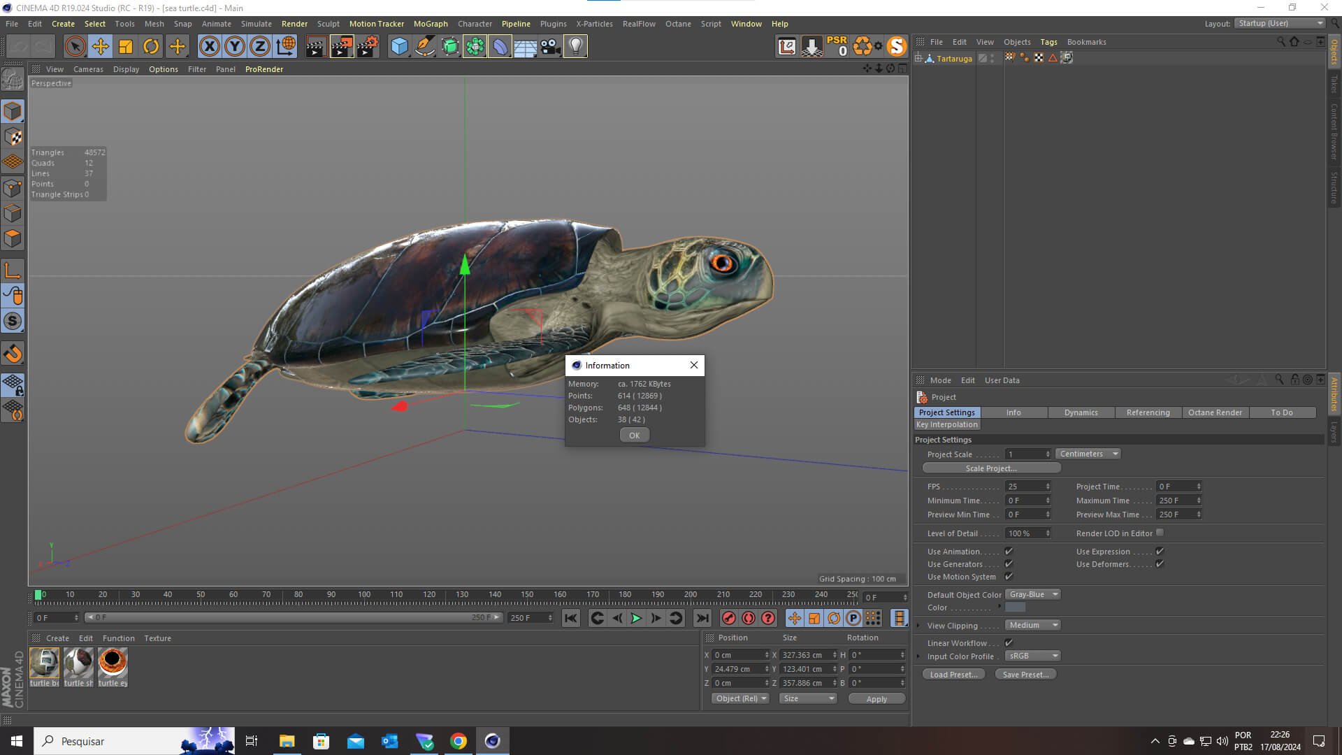 Sea Turtle - 3D Model by renatodalle