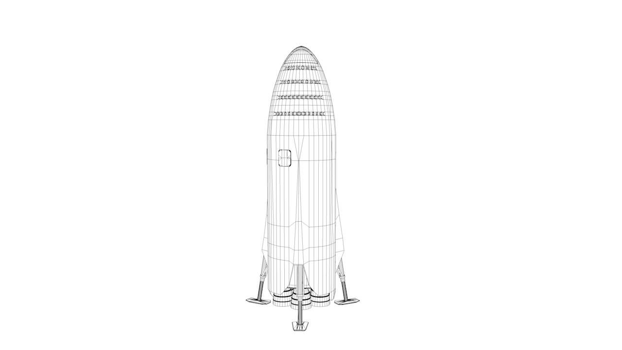 SpaceX Big-Falcon 9 3D Model by renatodalle