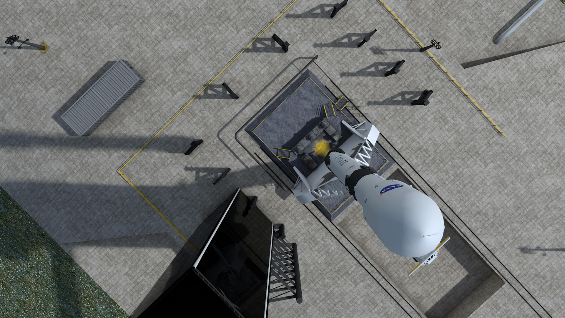 SpaceX Kennedy-Center Base 3D Model by renatodalle