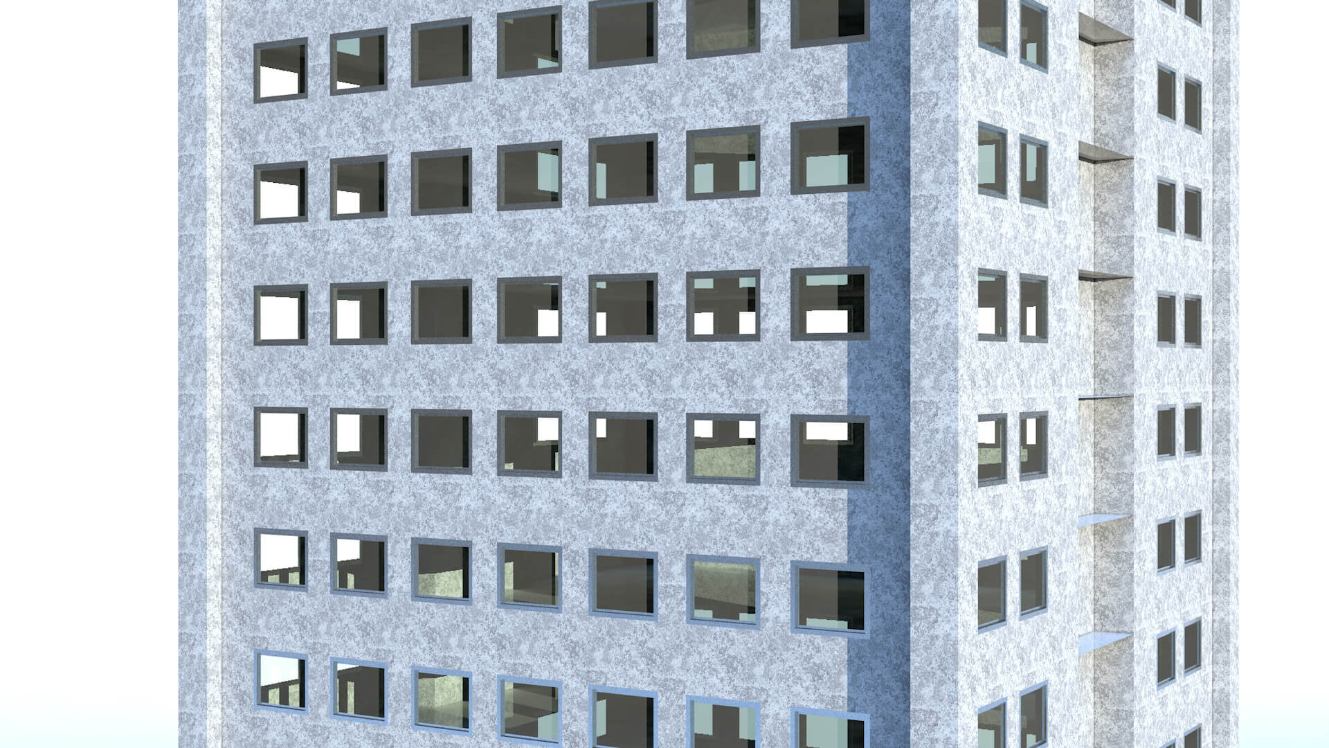 Square Building 21 - 3D Model by renatodalle