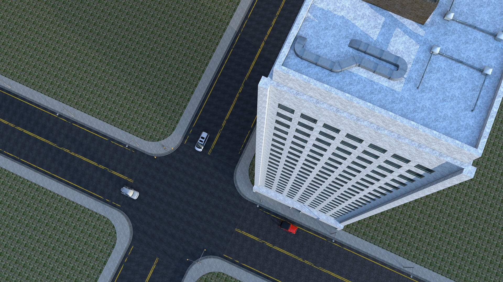 Square Building 21 - 3D Model by renatodalle