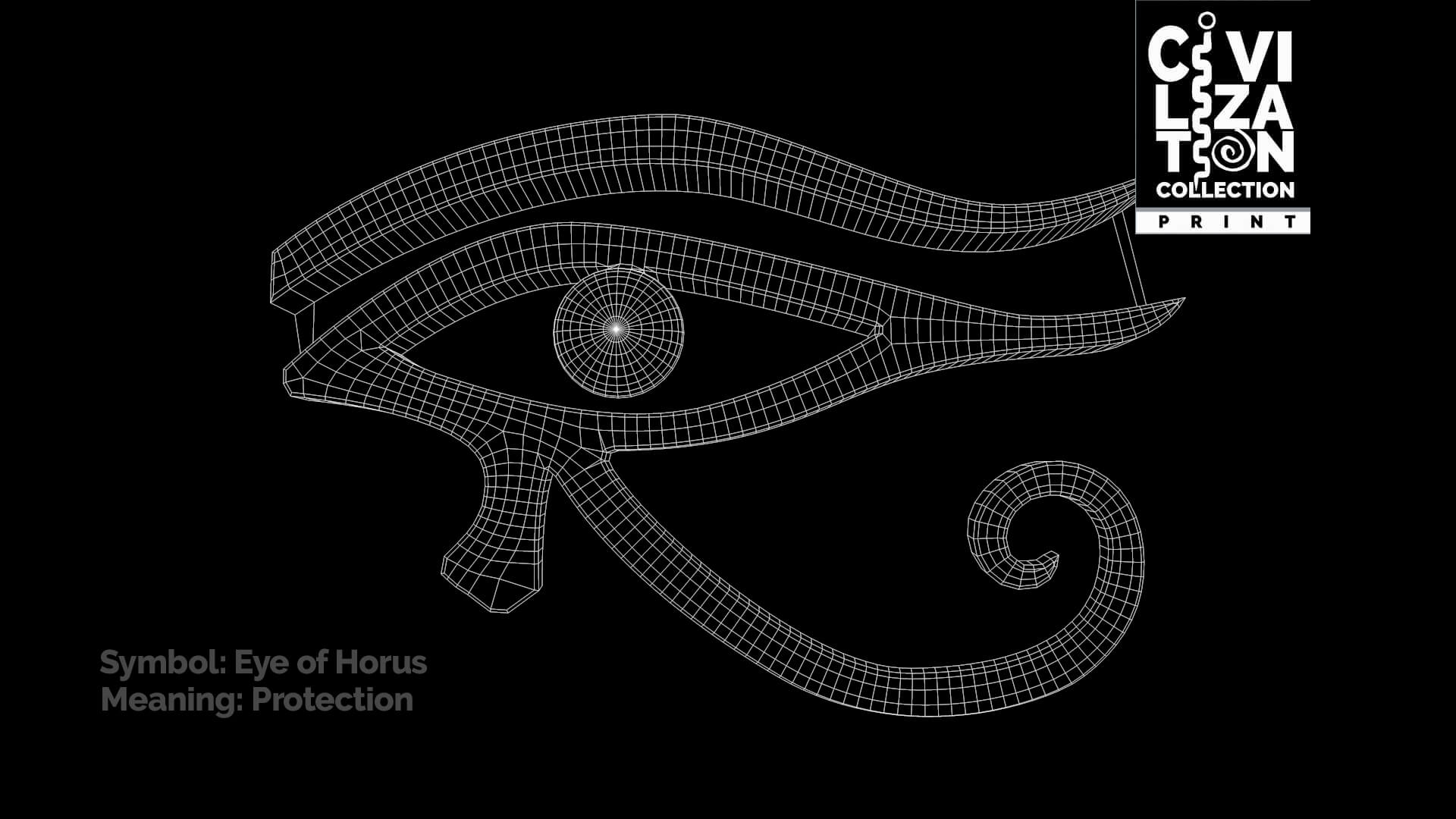 Symbol Eye of Horus - 3D Model by renatodalle