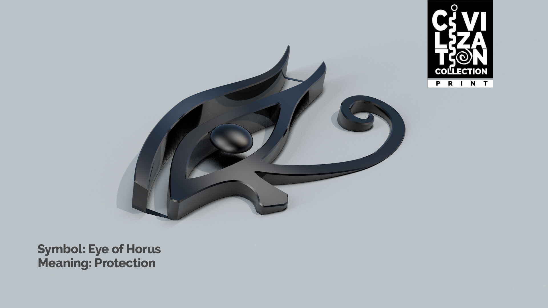 Symbol Eye of Horus - 3D Model by renatodalle