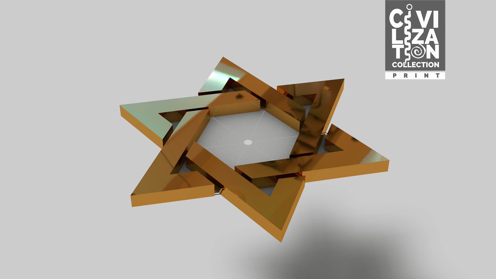 Symbol Star Davi - 3D Model by renatodalle