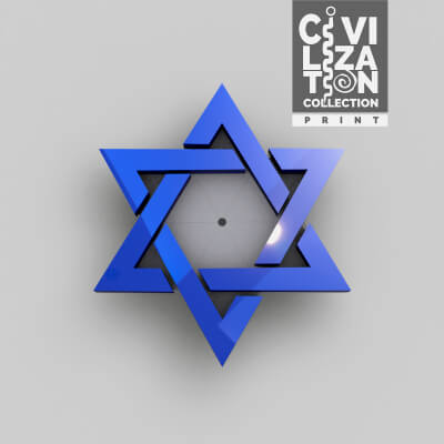 Symbol Star Davi - 3D Model by renatodalle