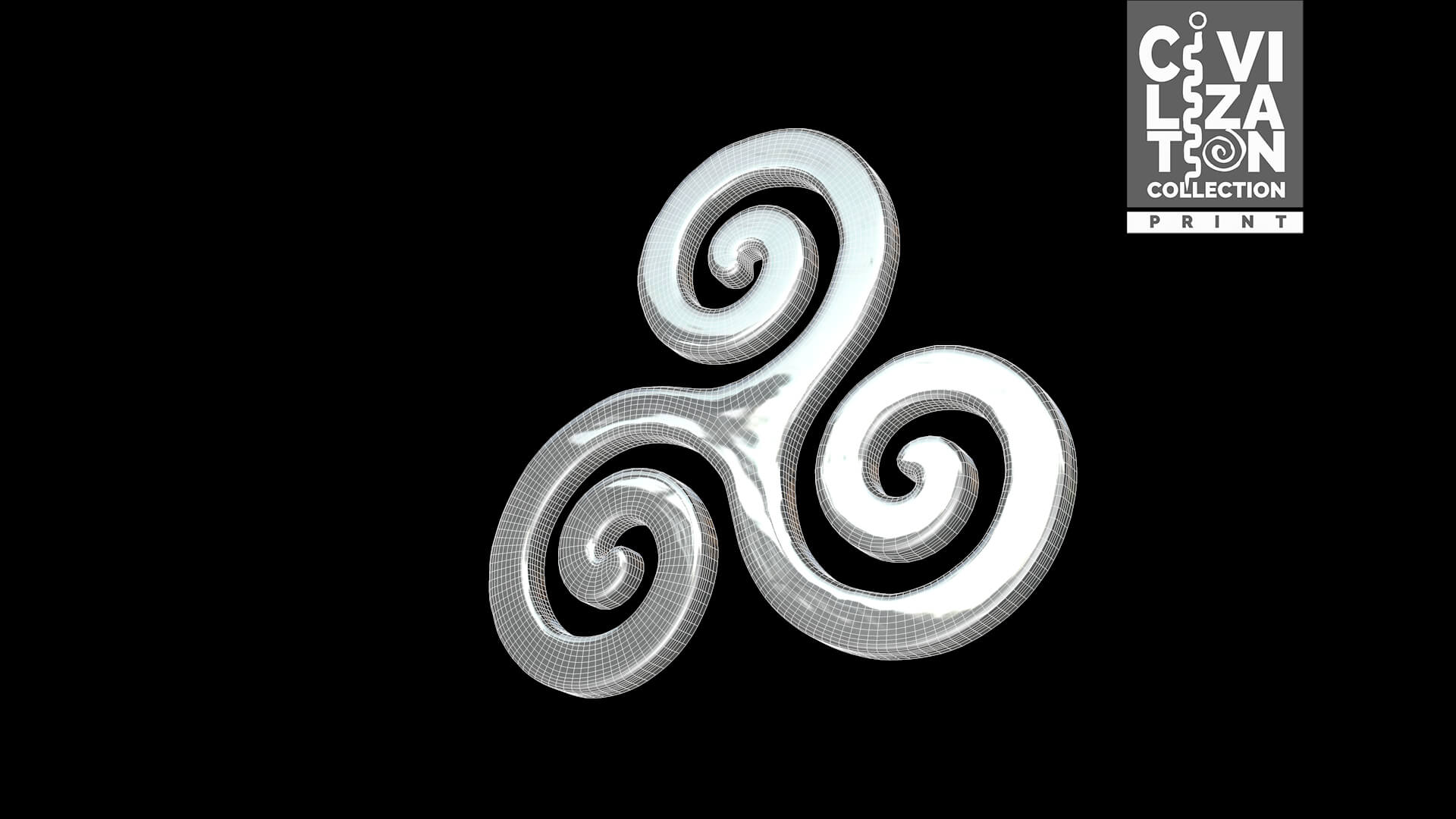 Symbol Triskle - 3D Model by renatodalle