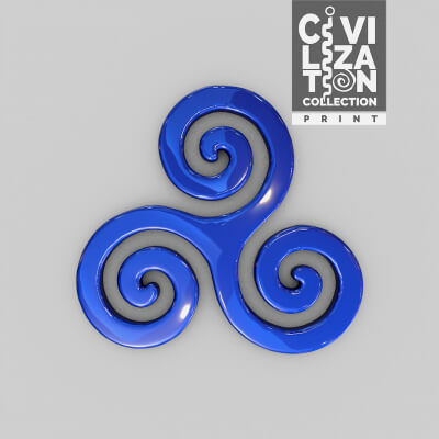 Symbol Triskle - 3D Model by renatodalle