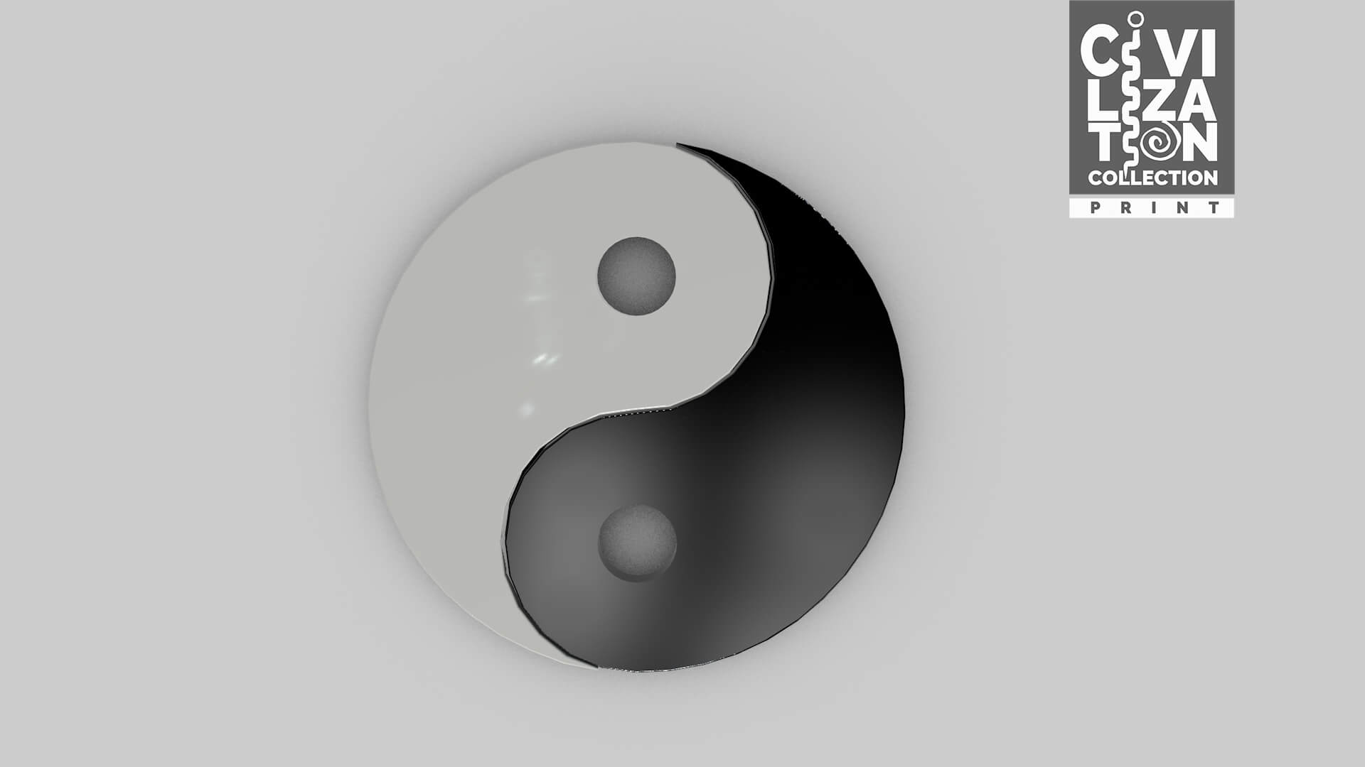 Symbol Yin-Yang 3D Model by renatodalle