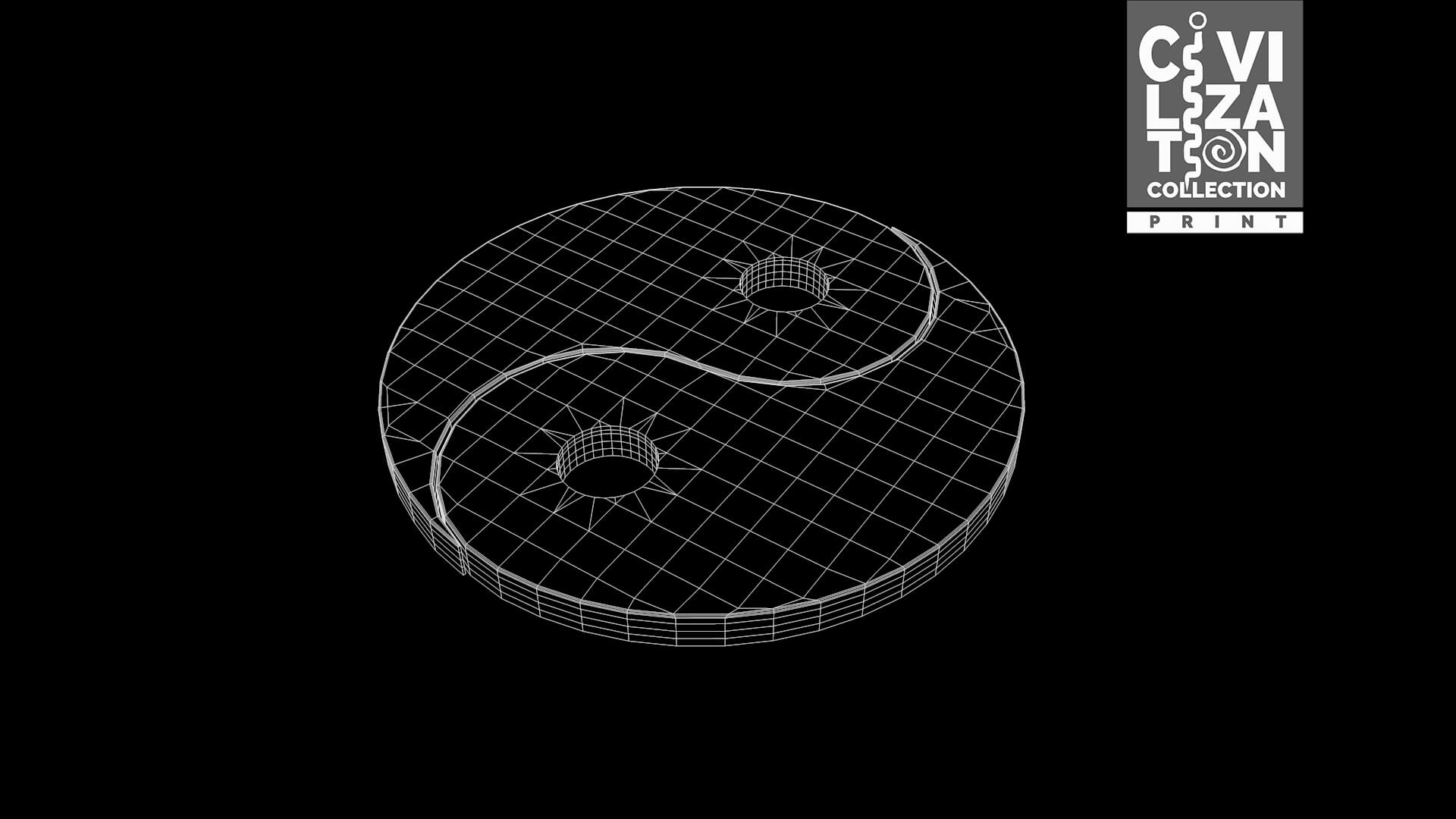 Symbol Yin-Yang 3D Model by renatodalle