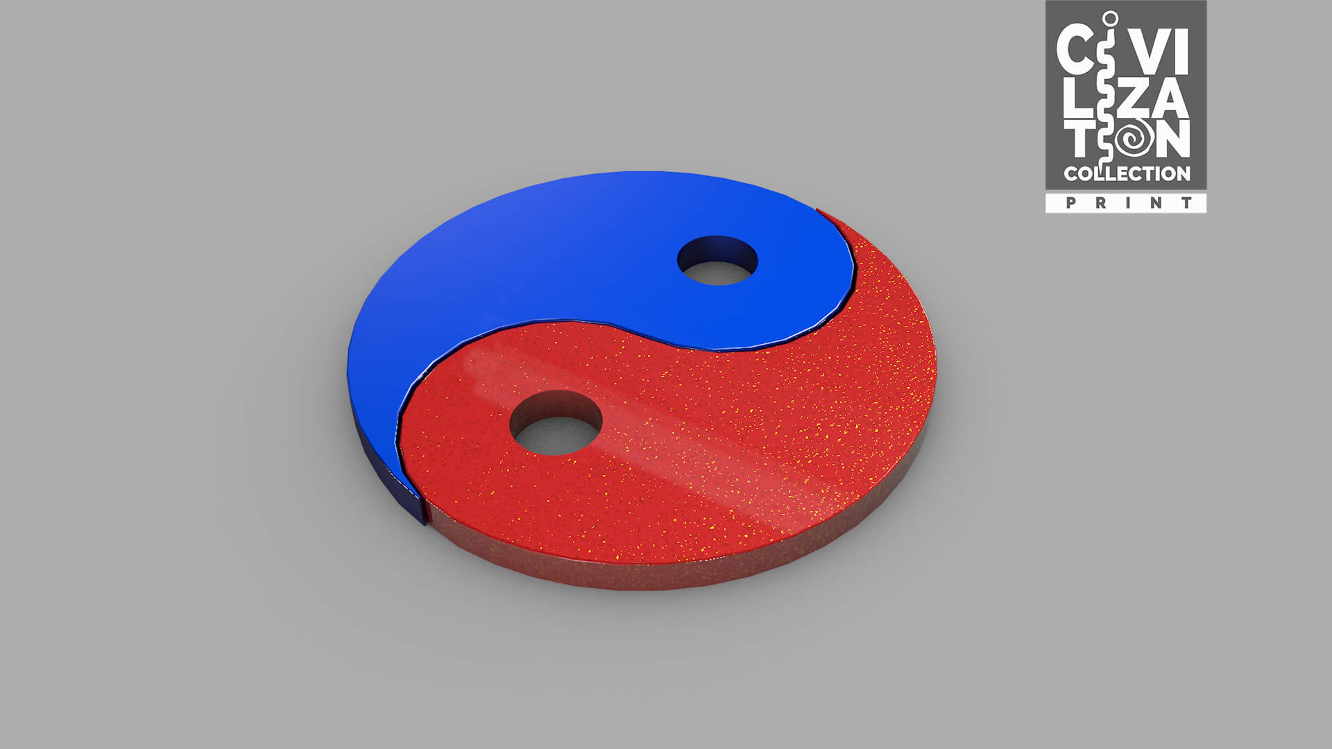 Symbol Yin-Yang 3D Model by renatodalle