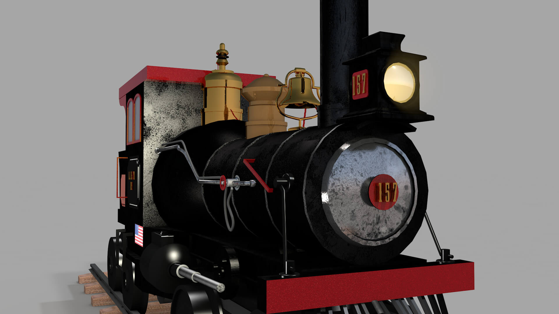 Train 1891 A. J. Huber - 3D Model by renatodalle