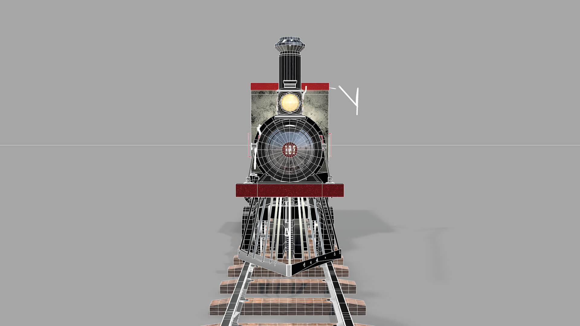 Train 1891 A. J. Huber - 3D Model by renatodalle