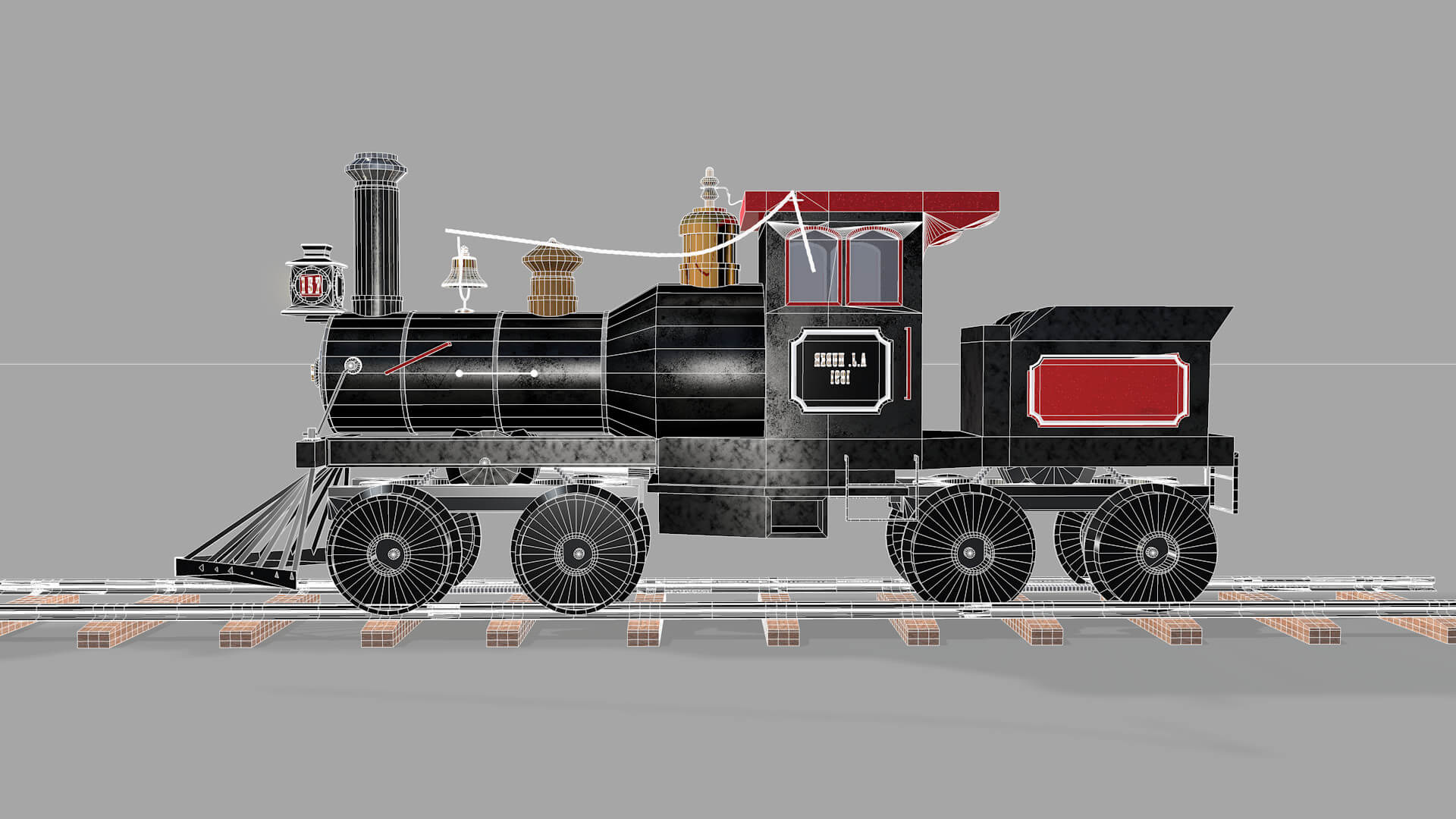 Train 1891 A. J. Huber - 3D Model by renatodalle